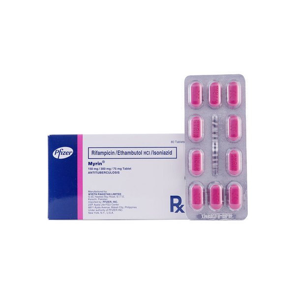 MYRIN Rifampicin / Ethambutol Hydrochloride / Isoniazid 150mg / 300mg ...
